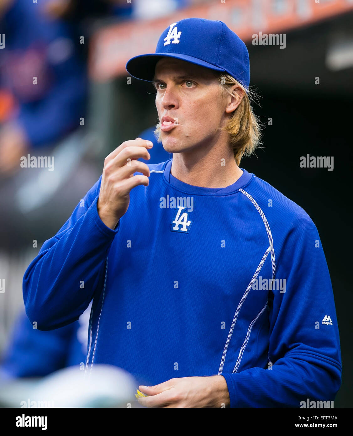 San Francisco CA. 20th May, 2015. Los Angeles Dodgers starting pitcher ...