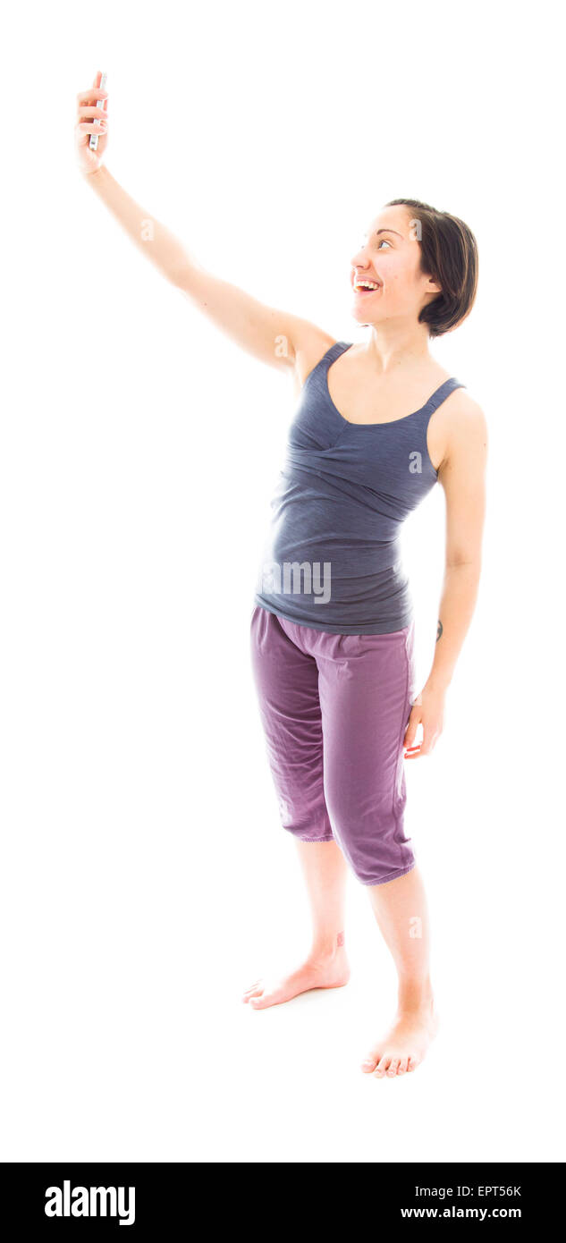 Young photographing on phone Cut Out Stock Images & Pictures - Alamy