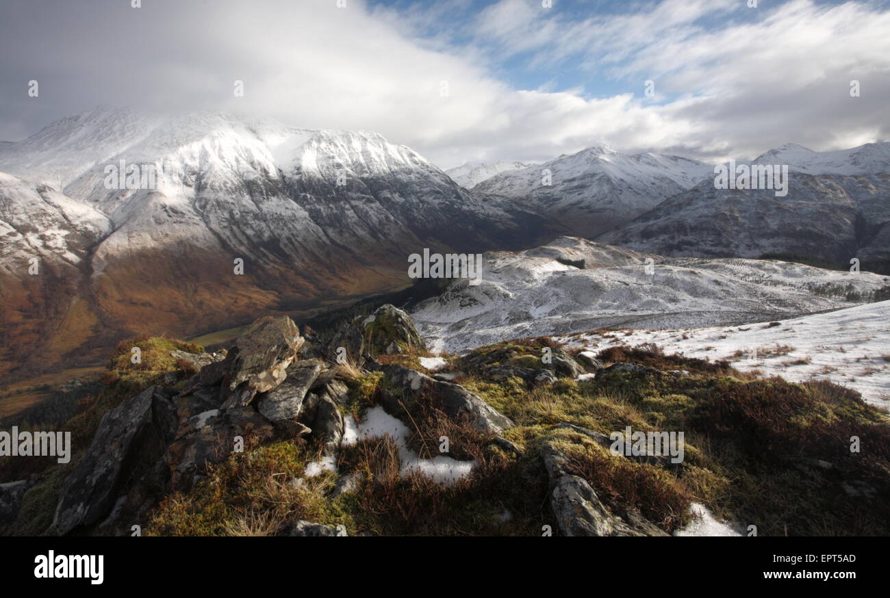 Ben Nevis and Glen Nevis in winter Stock Photo - Alamy
