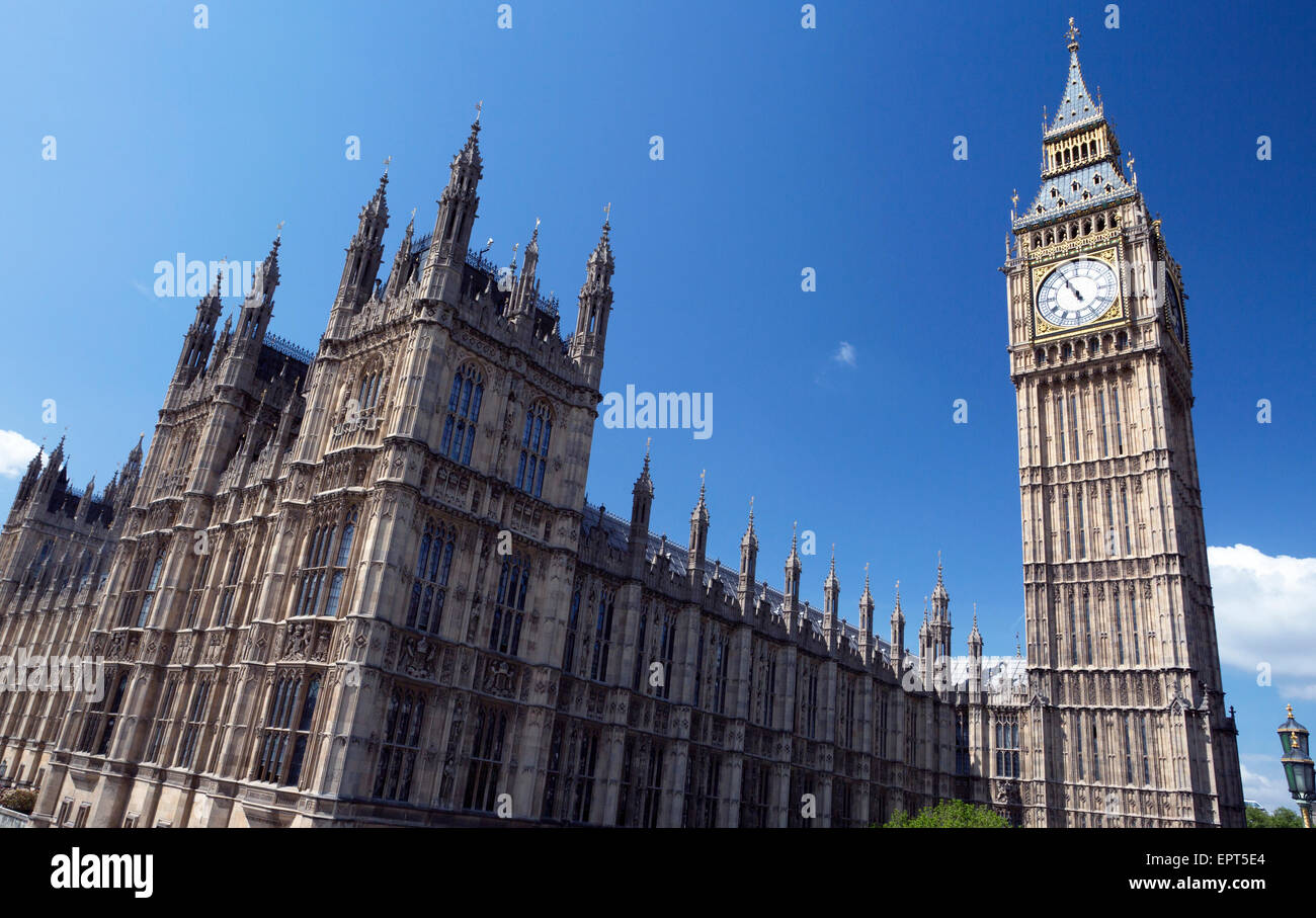 Big Ben seen from Westminster Bridge, London Stock Photo - Alamy