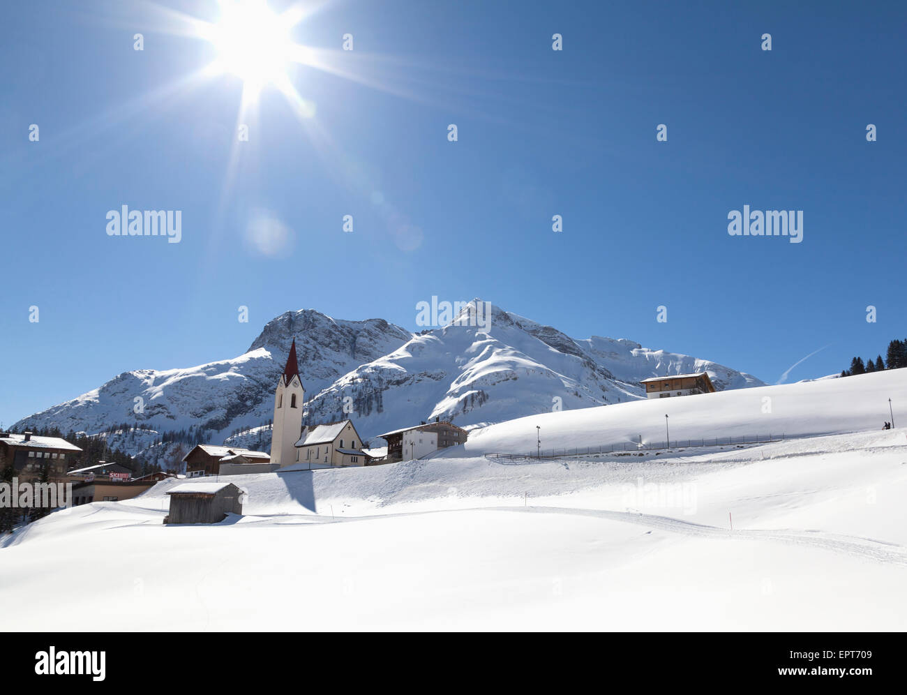 Sun ray snow hi-res stock photography and images - Alamy