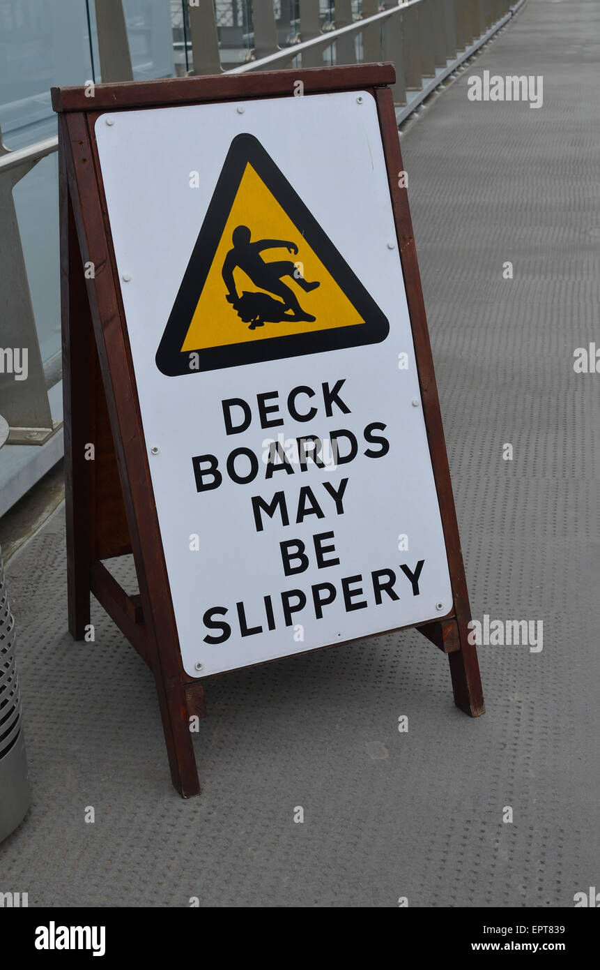 Warning sign on jetty hi-res stock photography and images - Alamy