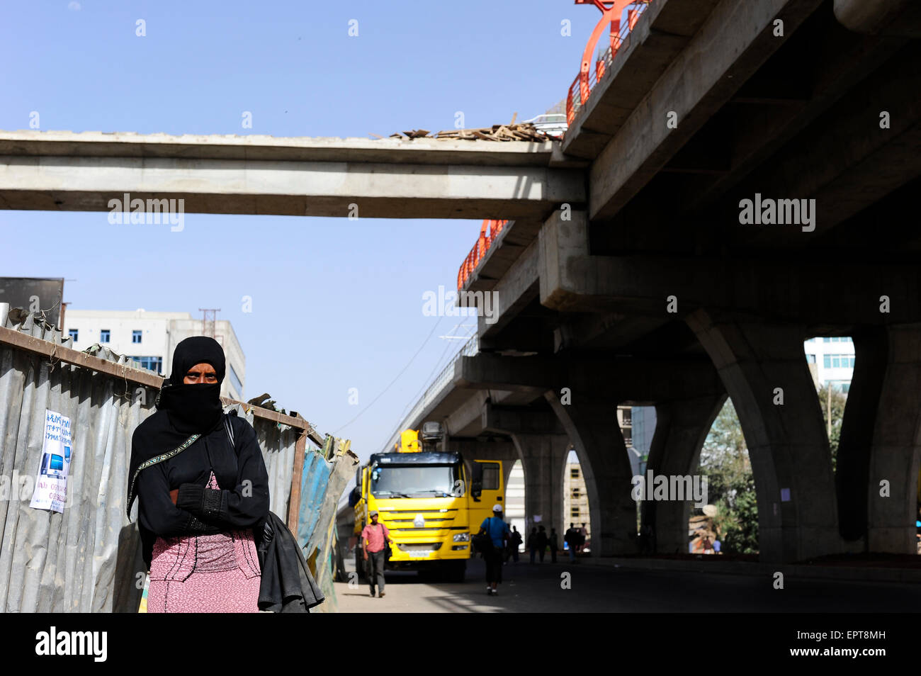 ETHIOPIA, Addis Ababa, construction of light rail network by CREC China ...