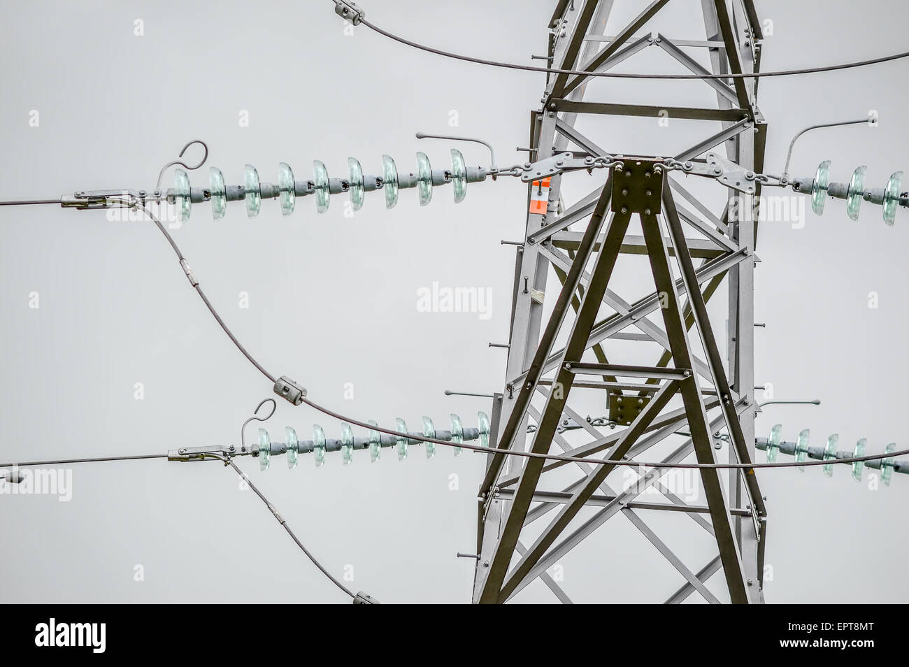 Close Up View of an Electricity Pylon Stock Photo - Alamy