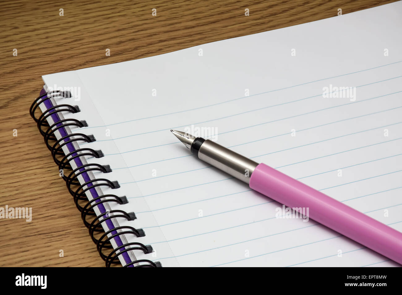 Blank notebook fountain pen hi-res stock photography and images - Alamy