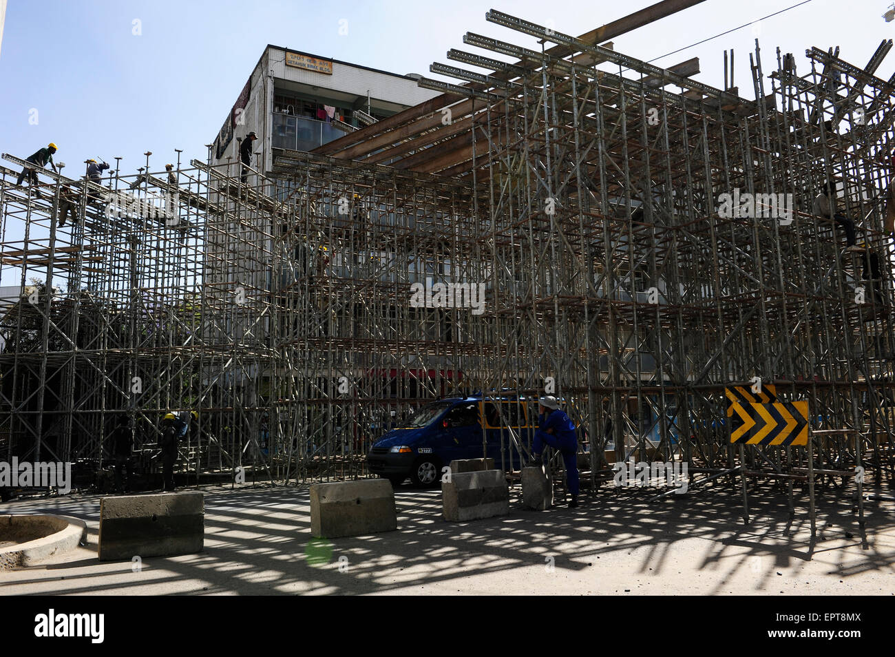ETHIOPIA, Addis Ababa, construction of light rail network by CREC China ...