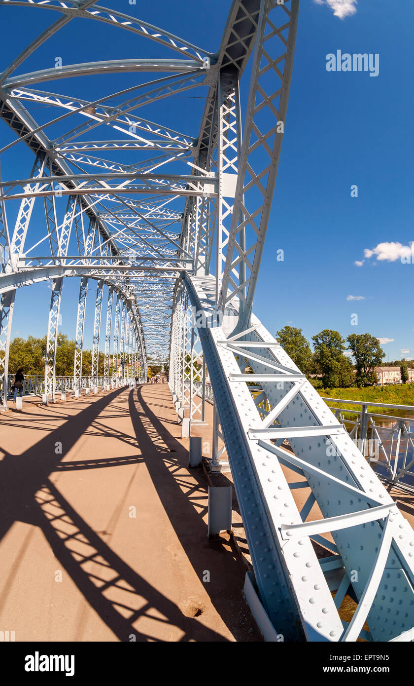 First in Russia steel arch bridge on river Msta. Was build in 1905 ...