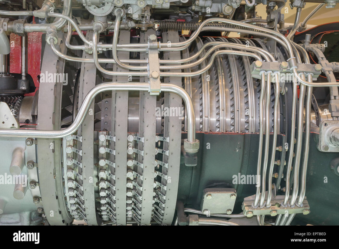 Detailed exposure of a turbo jet engine Stock Photo - Alamy