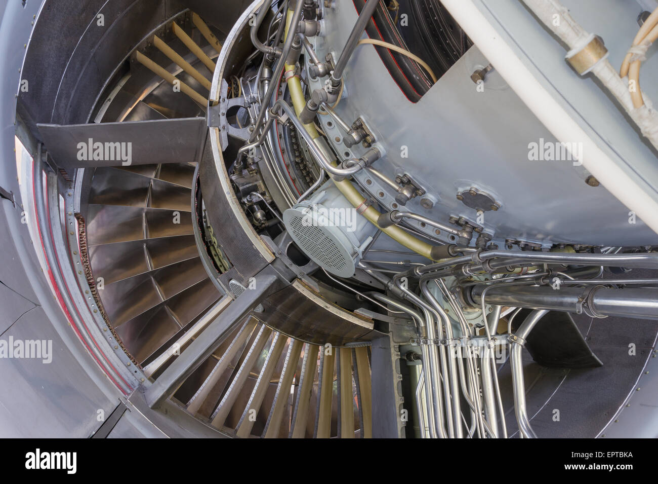Detailed exposure of a turbo jet engine Stock Photo - Alamy