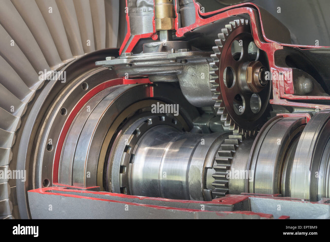 Detailed exposure of a turbo jet engine Stock Photo - Alamy