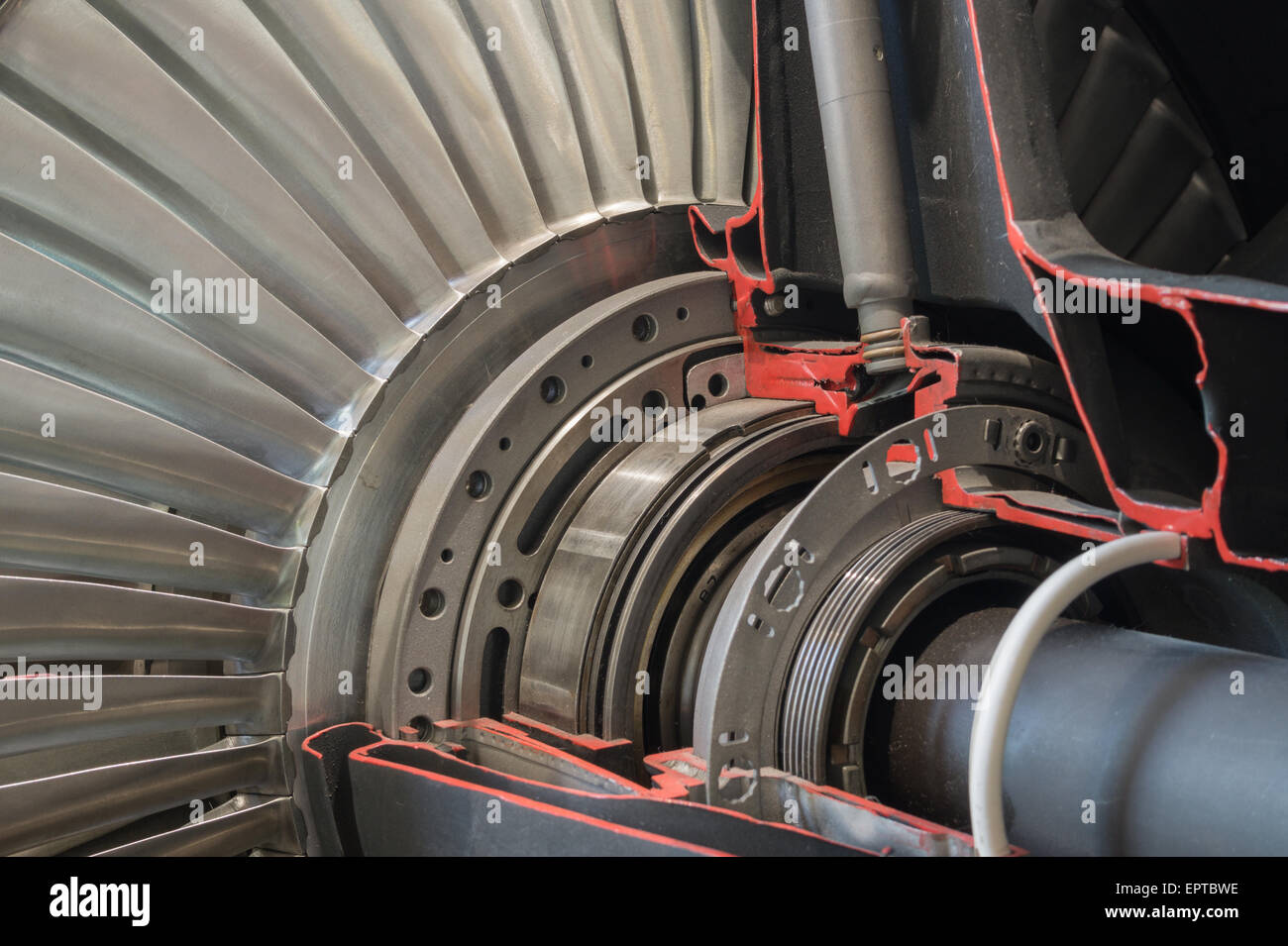 Detailed exposure of a turbo jet engine Stock Photo - Alamy