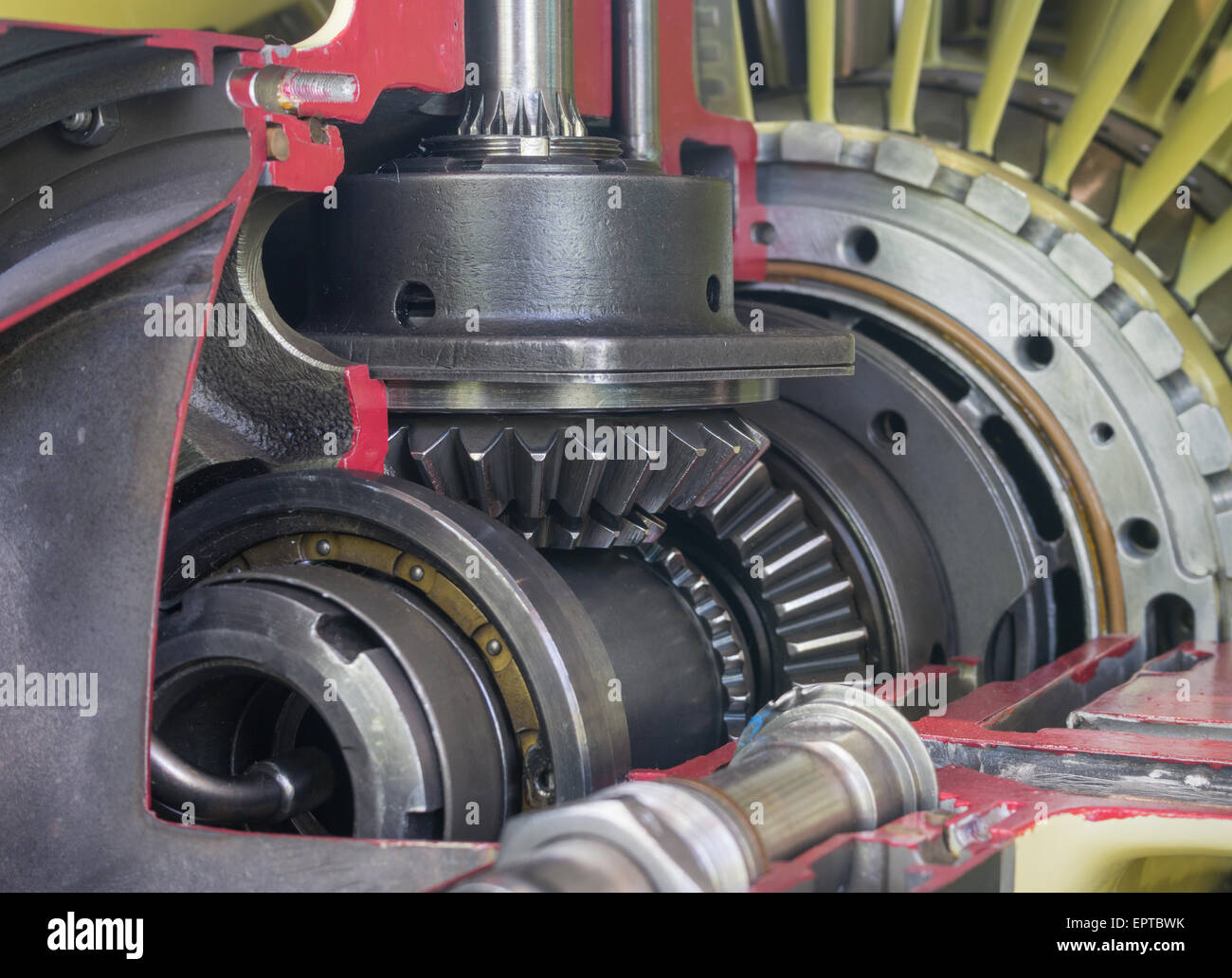 Detailed exposure of a turbo jet engine Stock Photo - Alamy
