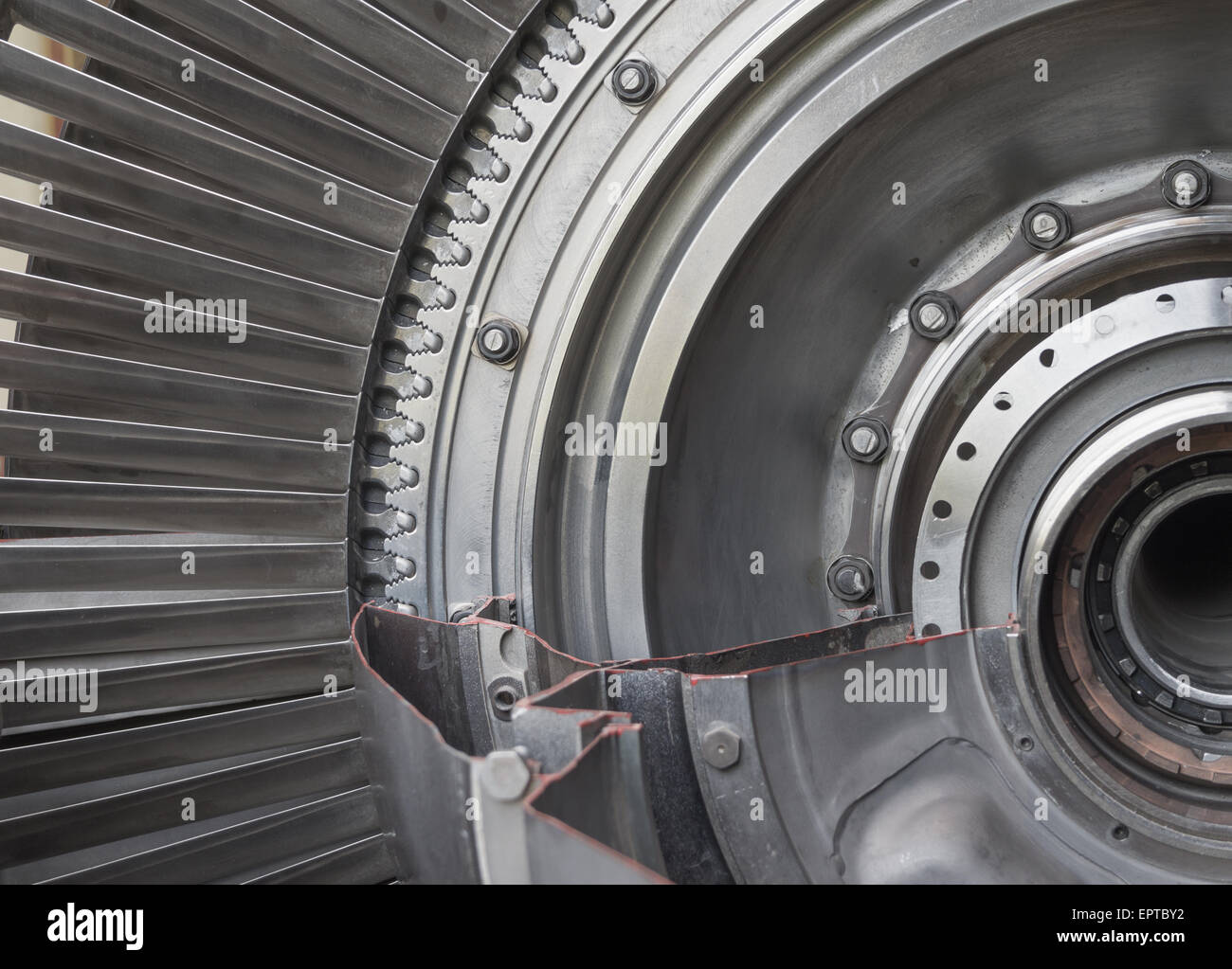 Detailed exposure of a turbo jet engine Stock Photo - Alamy