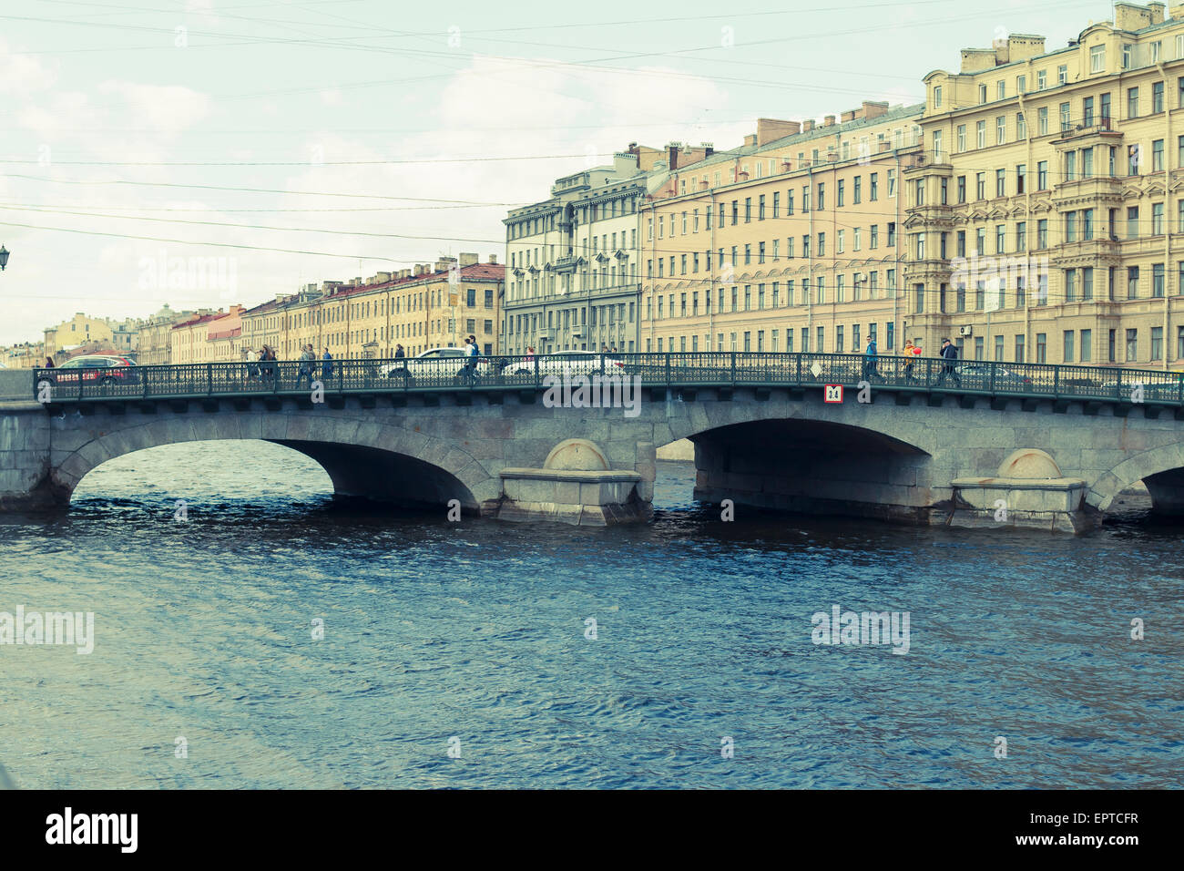 bridge of Fontanka river, Saint Petersburg Stock Photo - Alamy