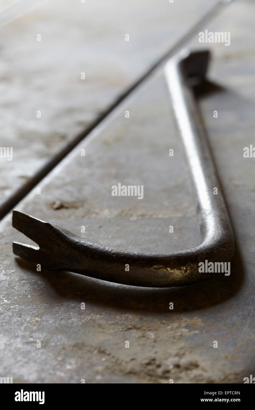 Close-up of Crowbar Stock Photo - Alamy