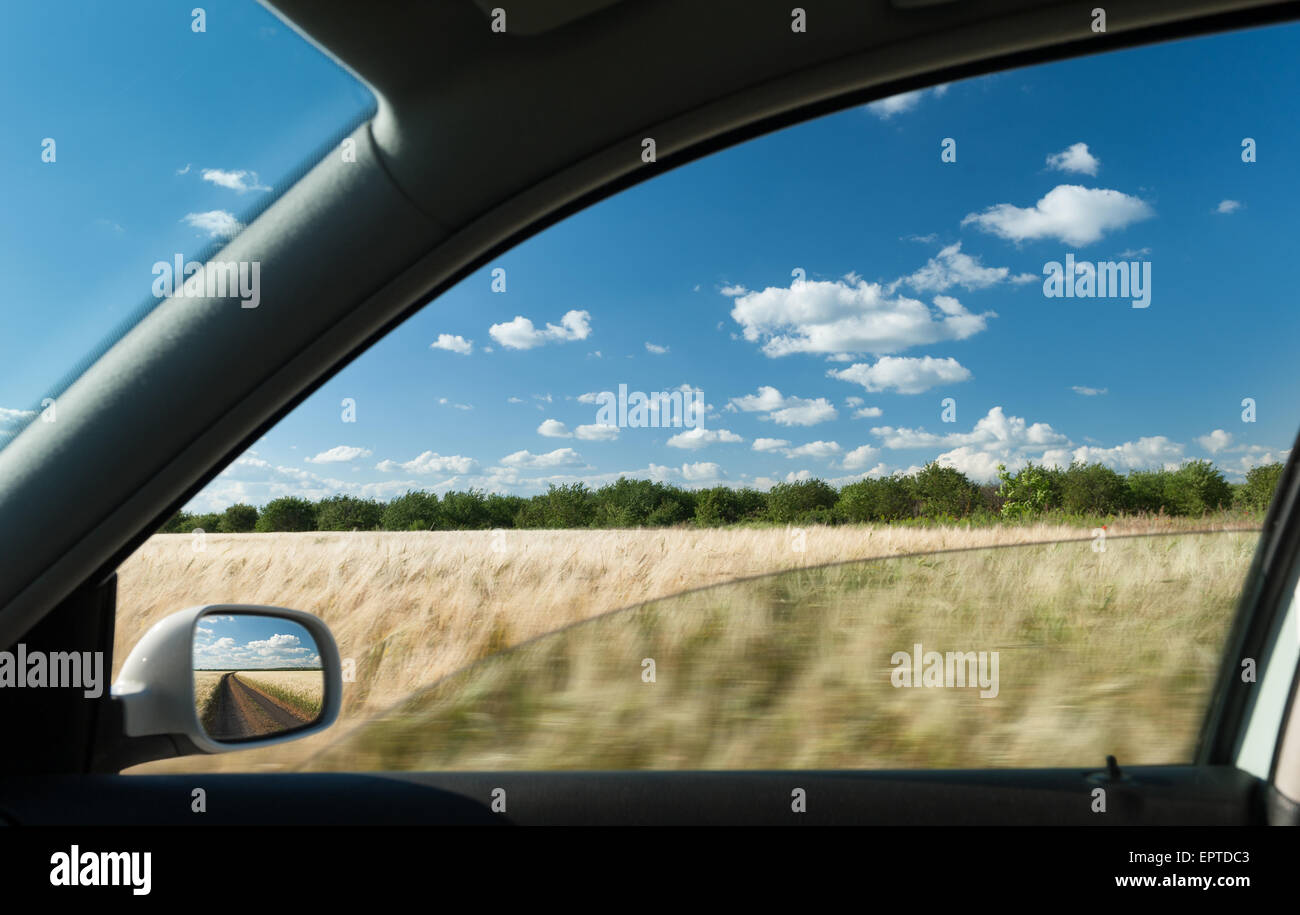 Spring view from car window hi-res stock photography and images - Alamy