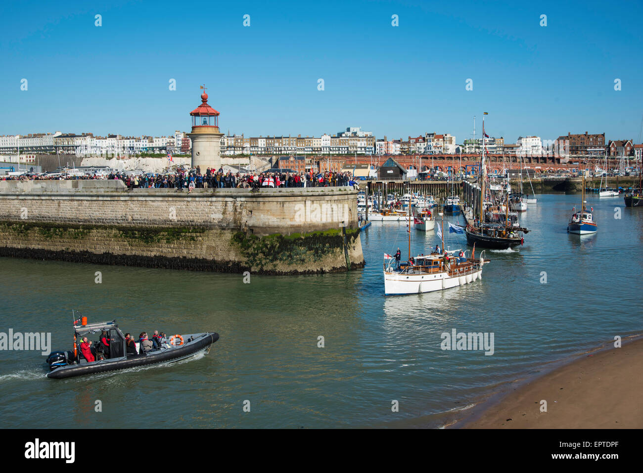 Ramsgate, Kent 21 May 2015. Motor Yacht and Dunkirk veteran, Janthea ...
