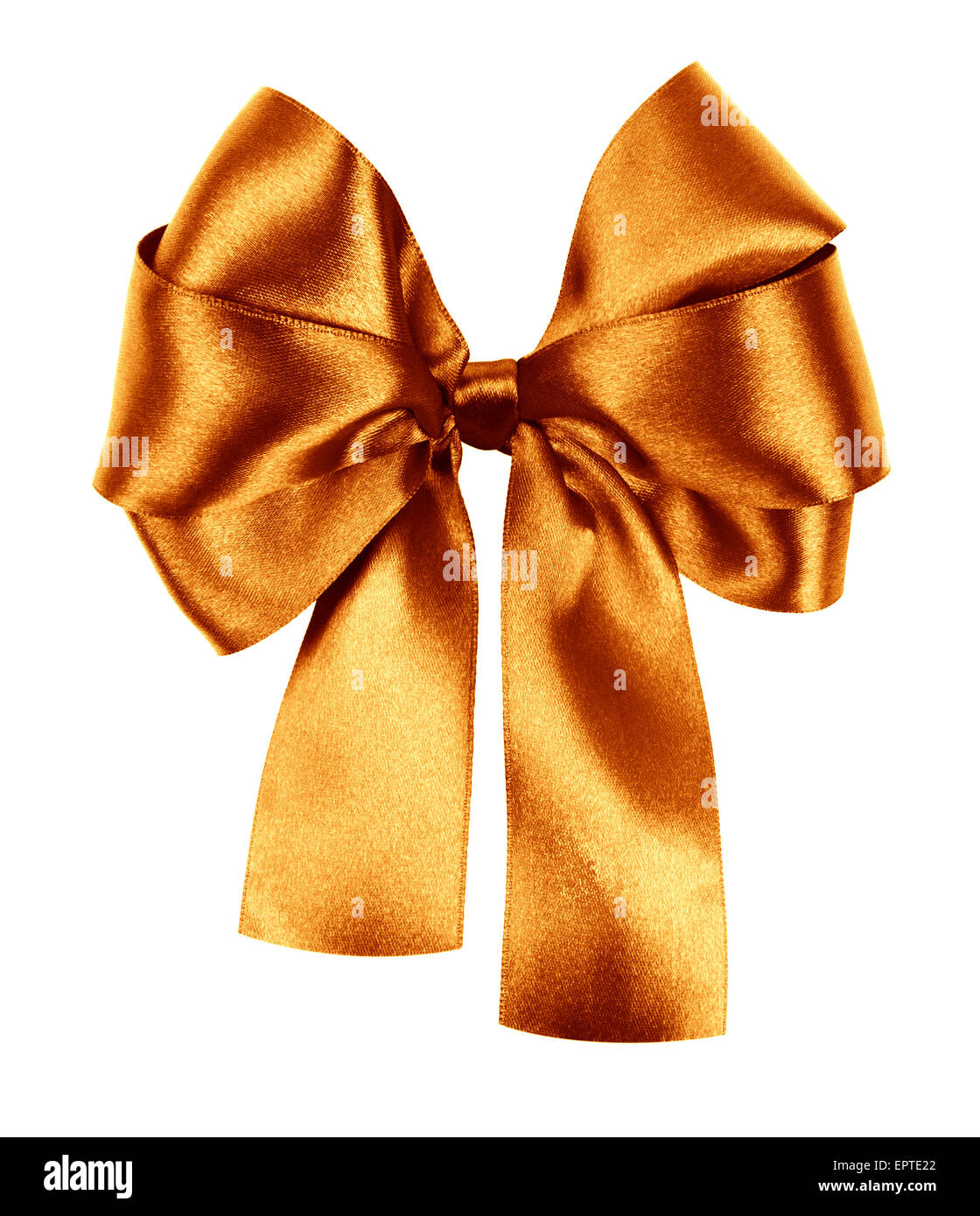 brown bow made from silk ribbon Stock Photo - Alamy