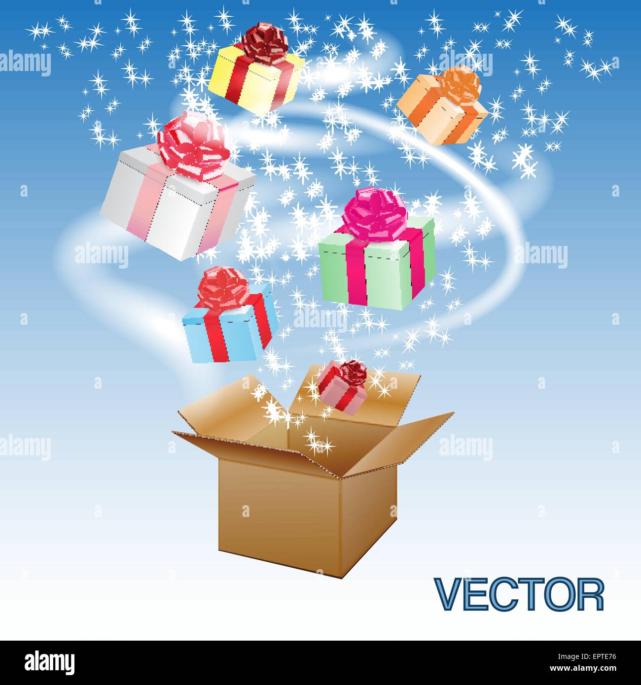 Open small cardboard box Stock Vector Images - Alamy