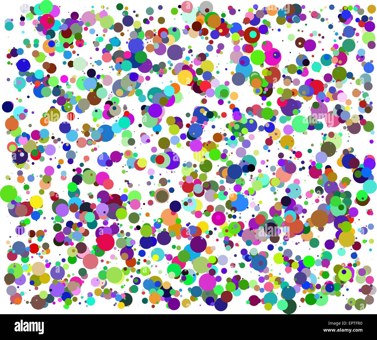 Group of abstract balls of different colours floating in a 3D space ...