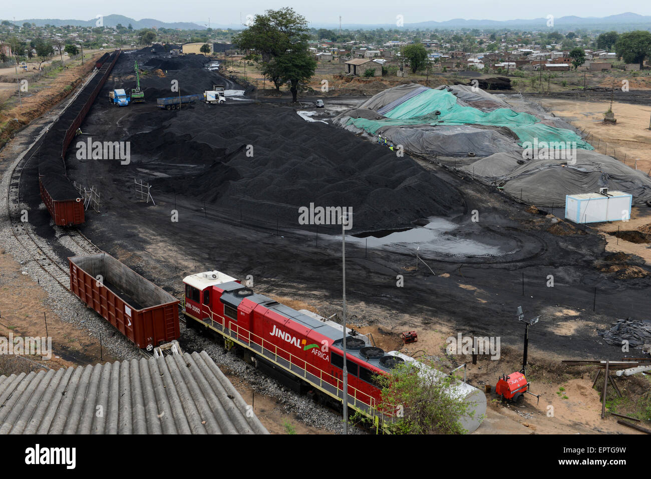 MOZAMBIQUE, Moatize, coal terminal of Jindal Africa a indian company ...