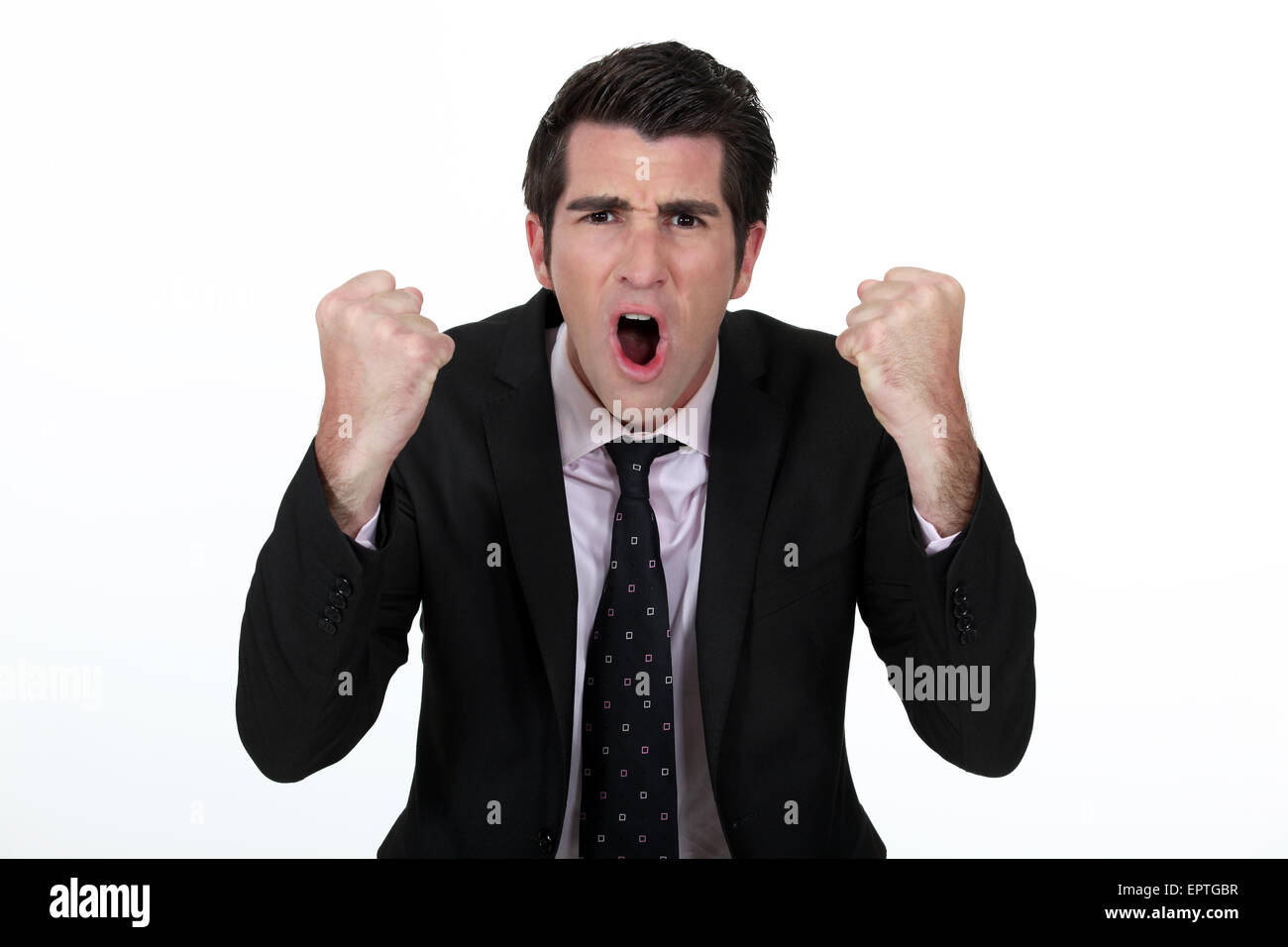 An angry businessman Stock Photo - Alamy