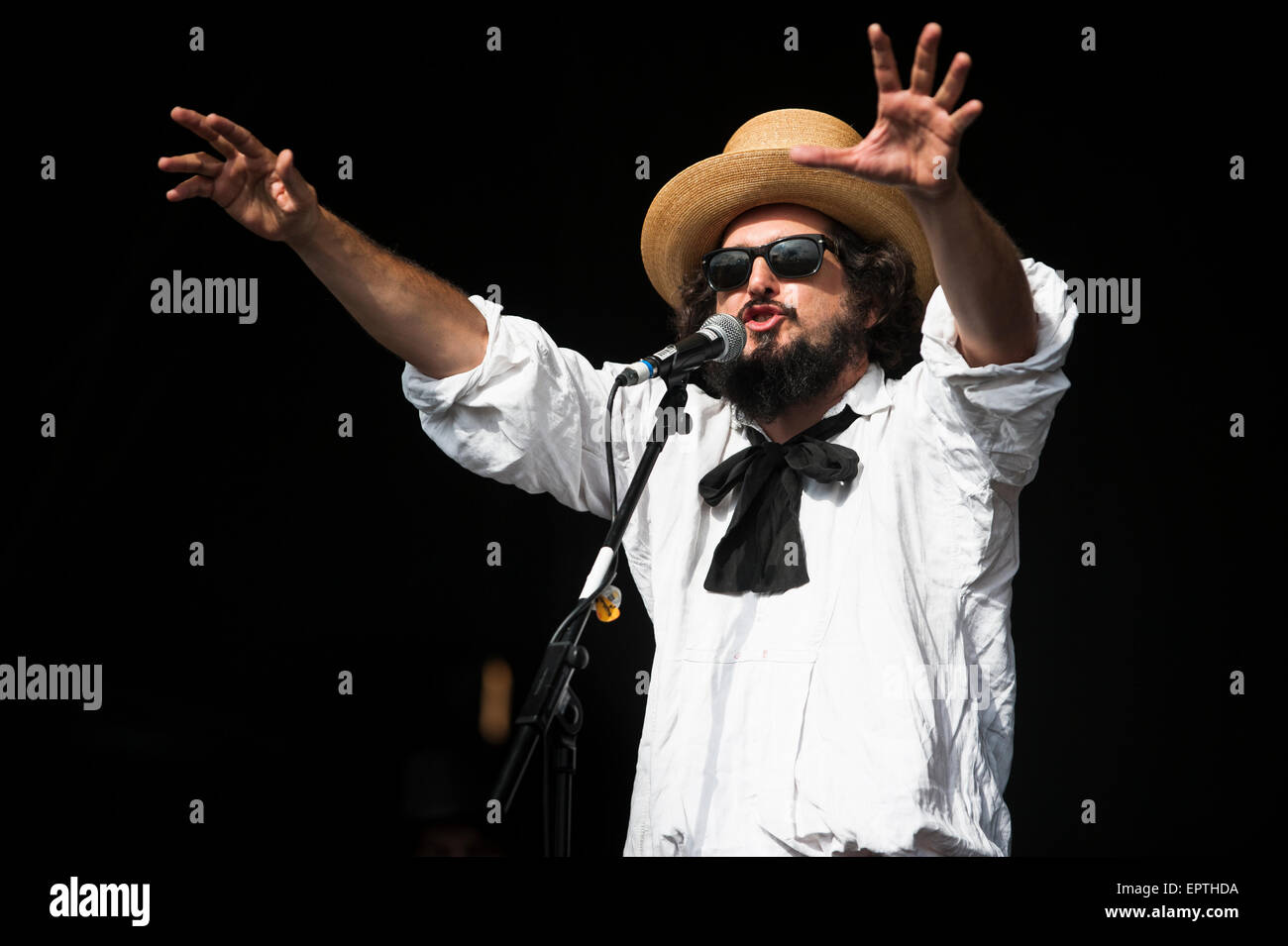 Vinicio Capossela, Italian singer and songwriter, performing live with ...