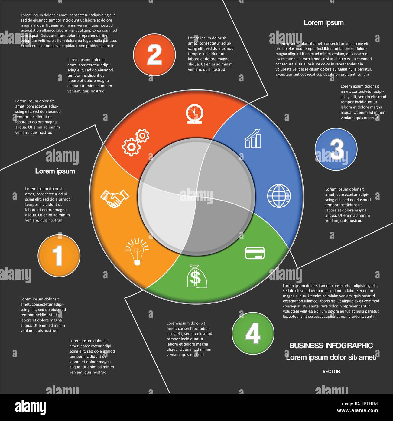 Template text areas on four positions hi-res stock photography and ...