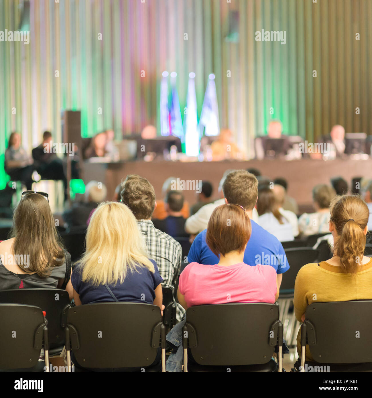 Audience in the lecture hall Stock Photo - Alamy