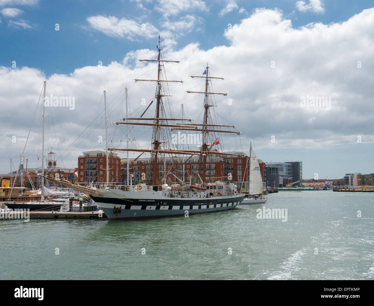 The tall ship Stavros S Niarchos belonging to the Tall ships Youth ...
