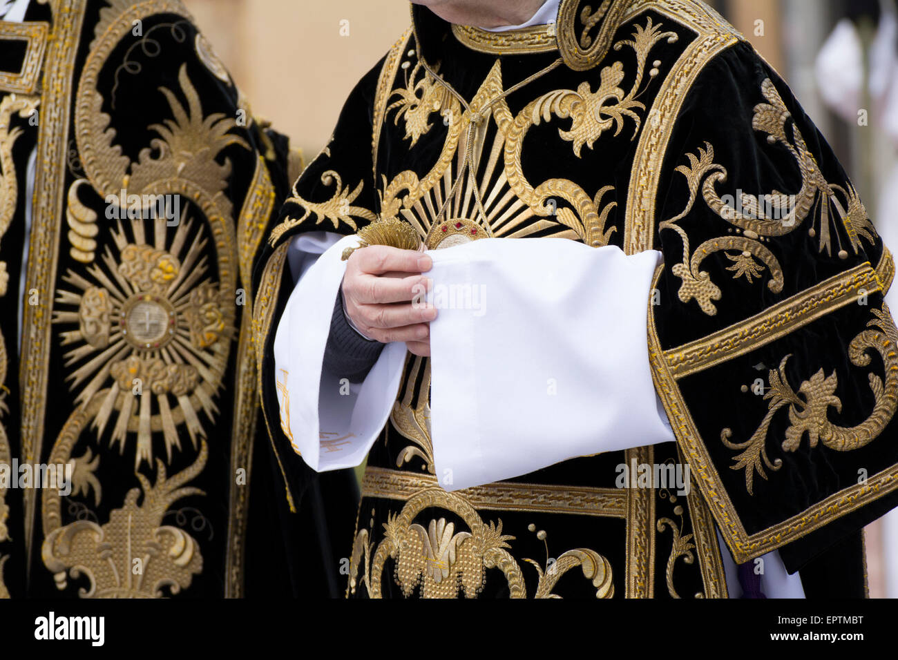 Priest. Procession. Holy Week Stock Photo - Alamy