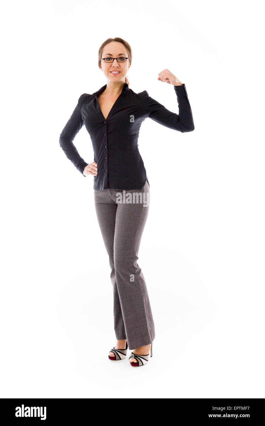 Model in studio isolated on white background Stock Photo - Alamy