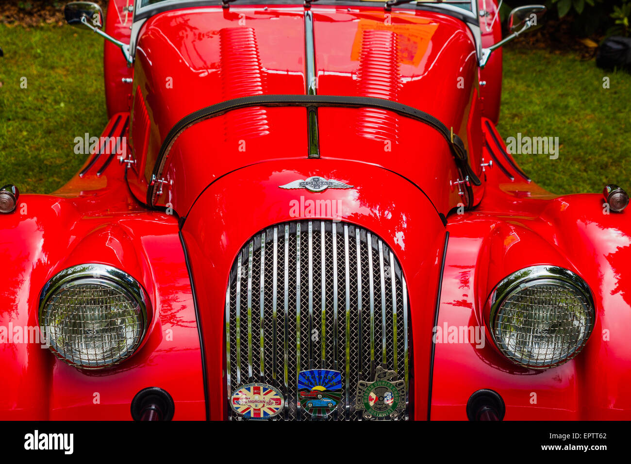 Red Morgan Plus 4 at a British Sports Car Show in Vancouver Stock Photo ...