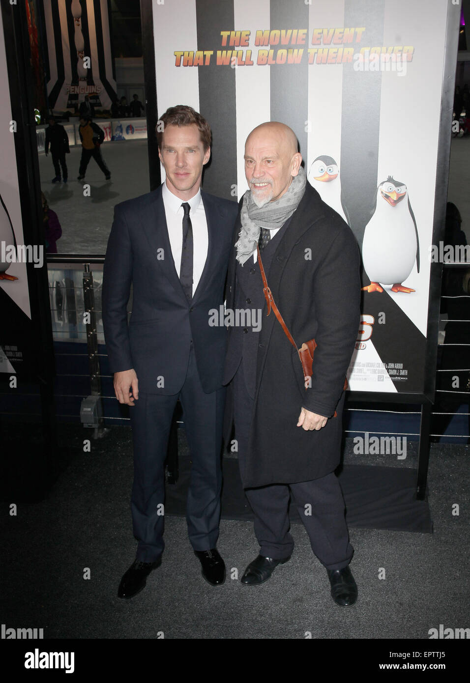 New York premiere of 'Penguins of Madagascar' at Winter Village at ...