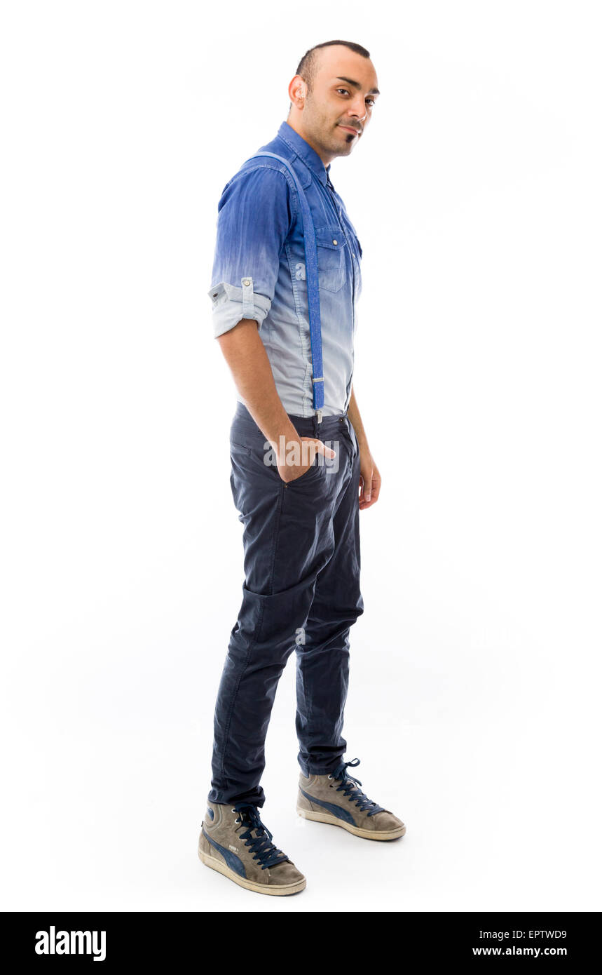 model isolated on plain background back turning around Stock Photo - Alamy