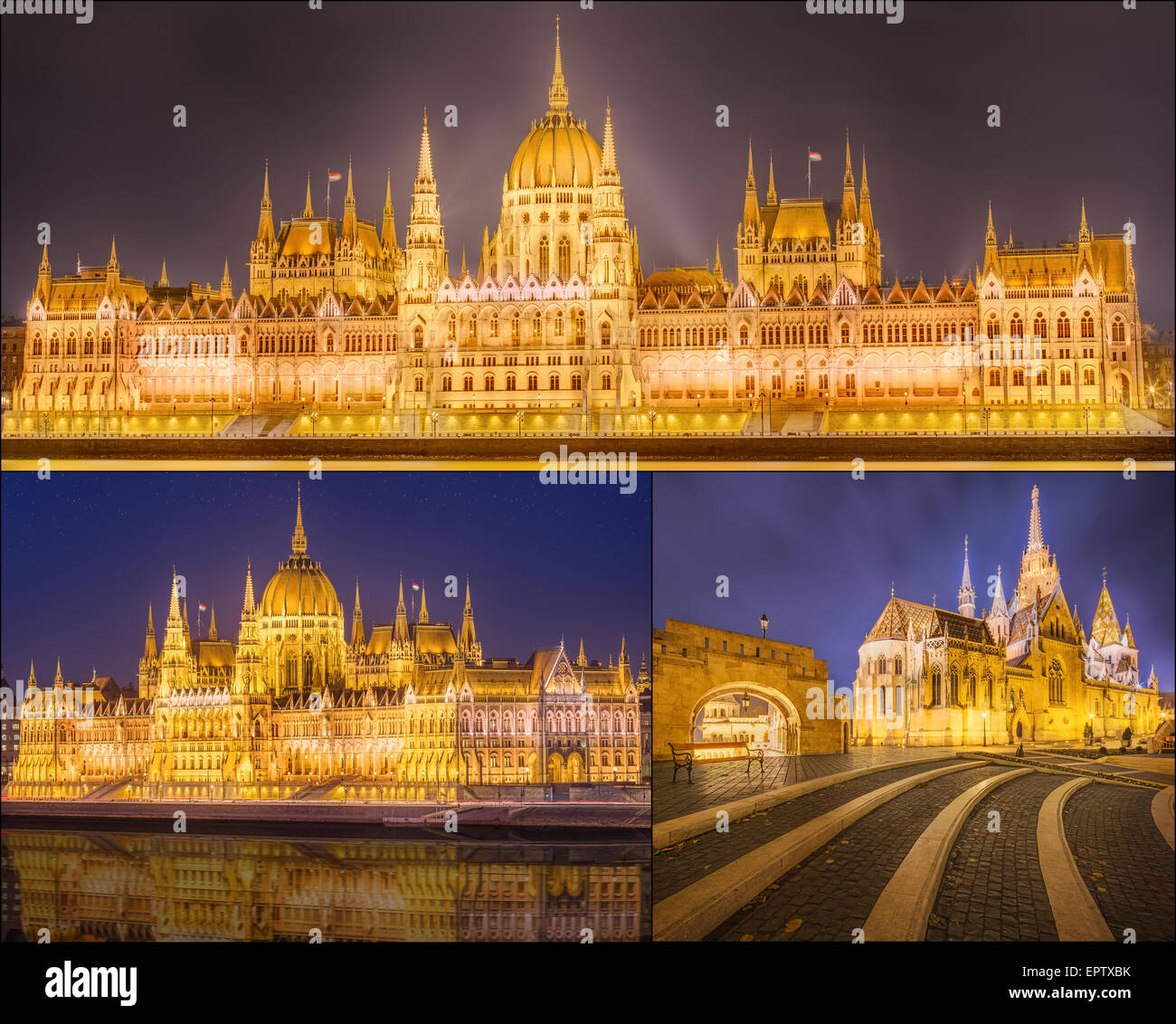 The beauty panorama of attractions Budapest. Hungary Stock Photo - Alamy