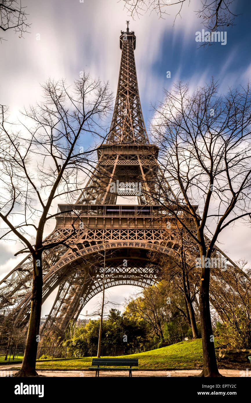 Eiffel Tower in Winter Stock Photo - Alamy