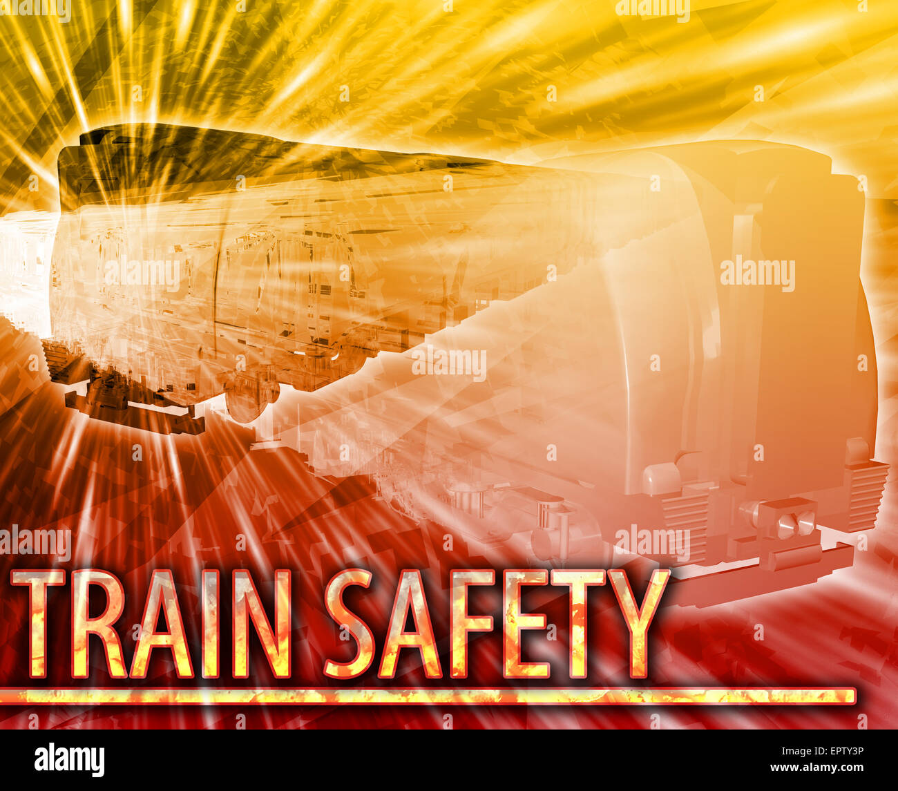 Abstract background digital collage concept illustration train safety ...