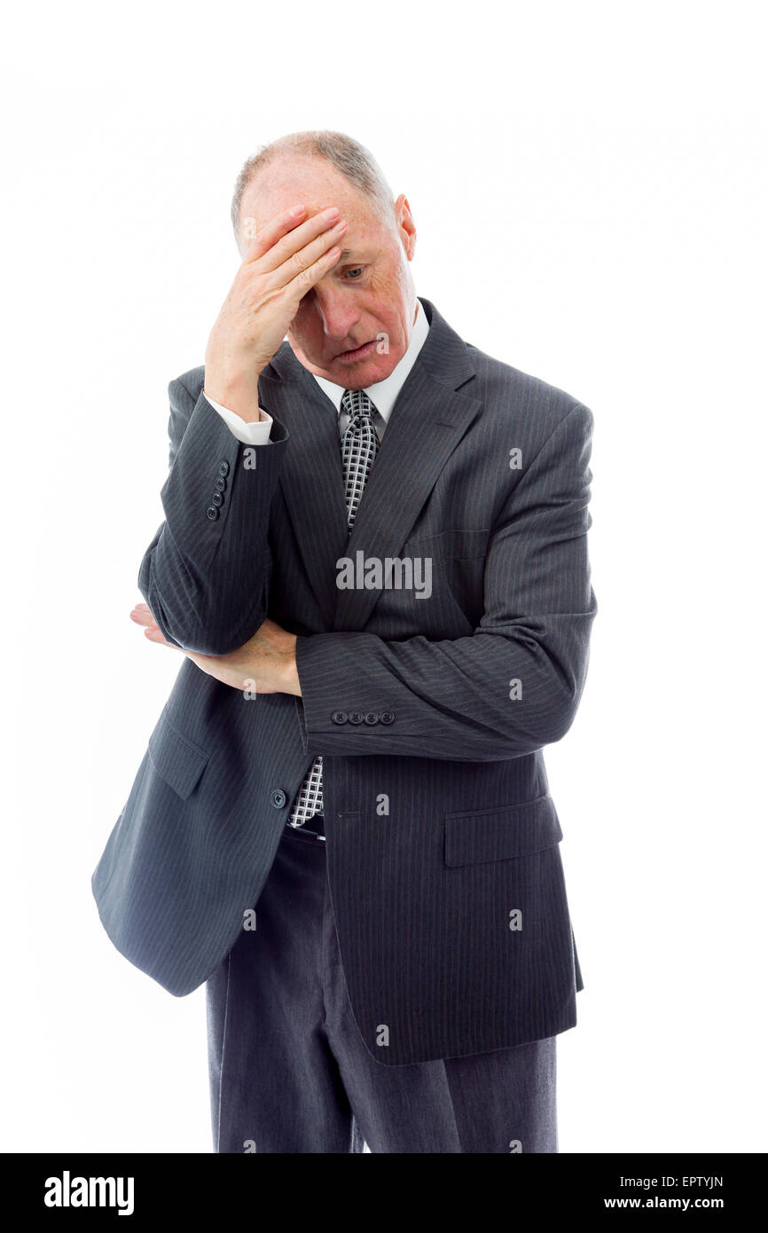 Businessman head down in disappointment hi-res stock photography and ...