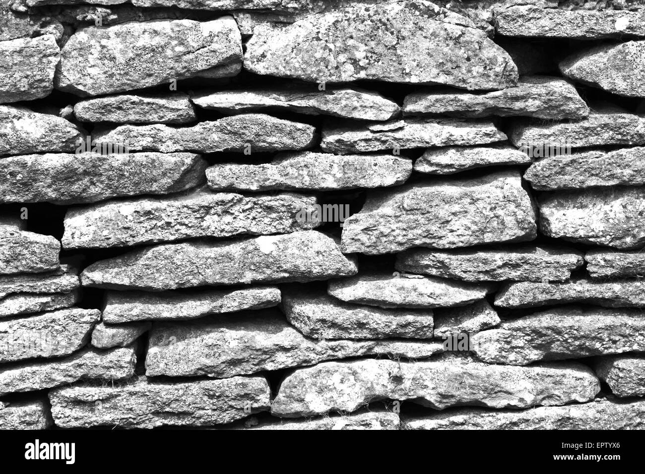 A section of a dry stone wall Stock Photo - Alamy