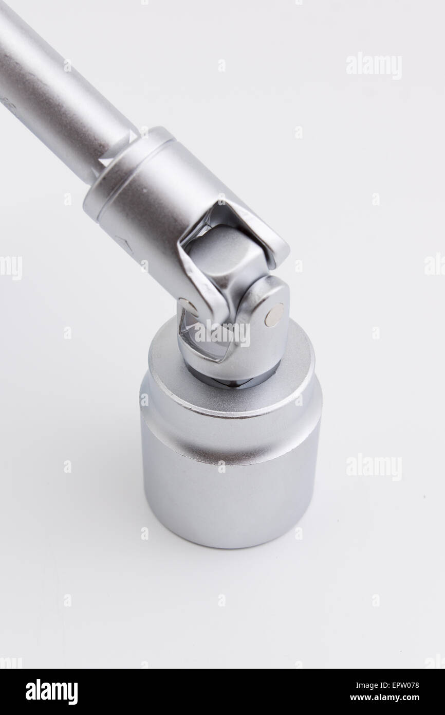 set of metal tools for car repairs on a white background Stock Photo ...
