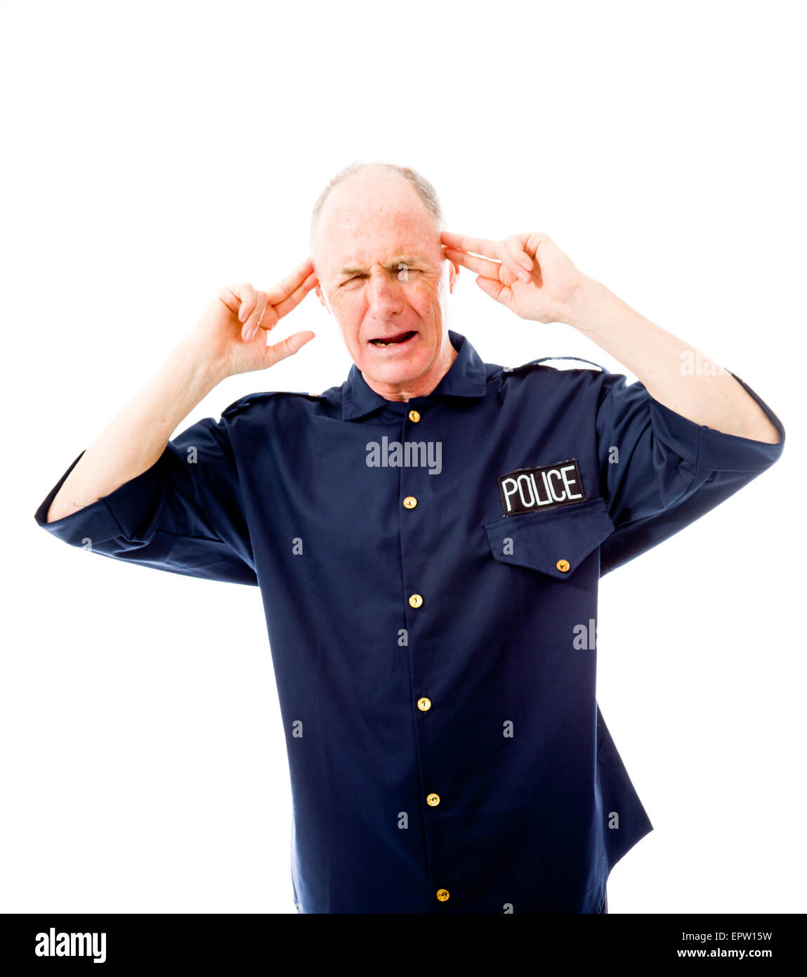 Police head head shot hand on mouth hi-res stock photography and images ...