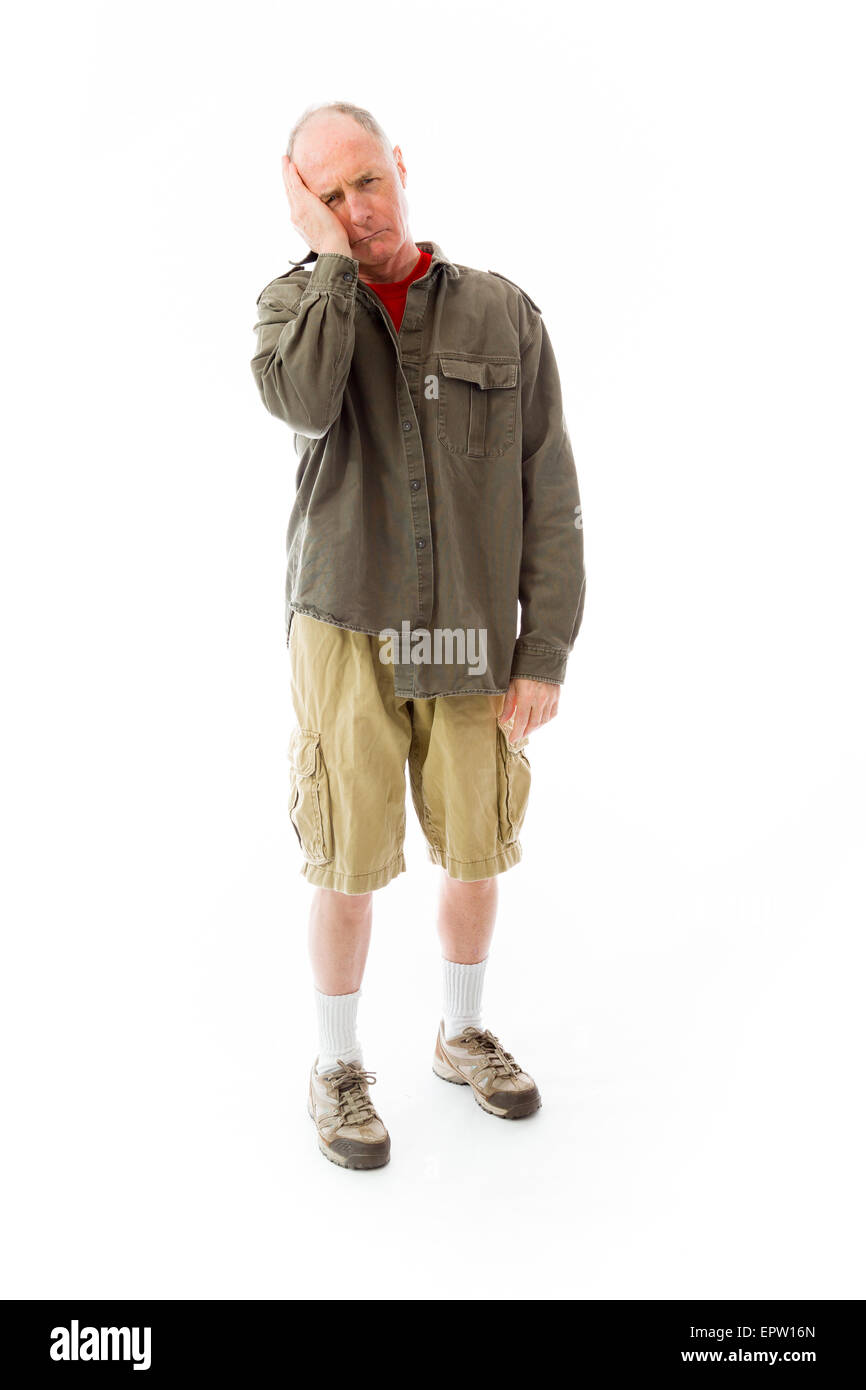 Sad man white background standing hi-res stock photography and images ...
