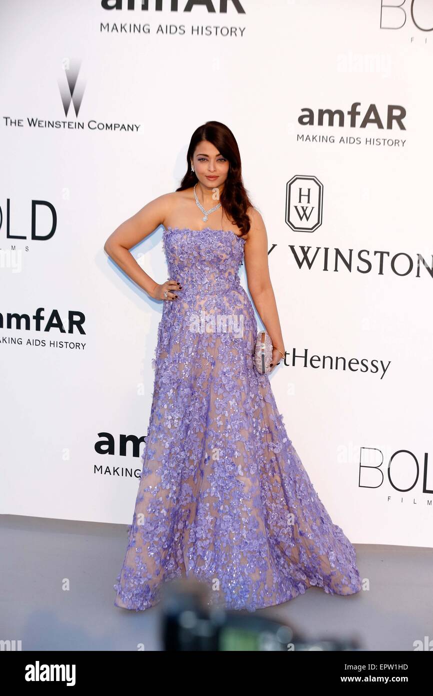 Cannes, France. 21st May, 2015. Aishwarya Rai .amfAR's Cinema Against ...