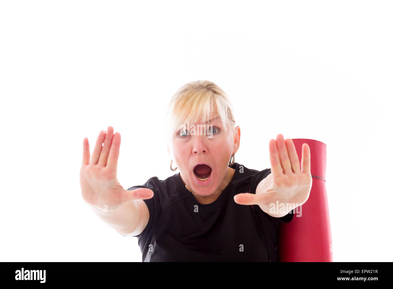 Model in studio isolated on white background Stock Photo - Alamy