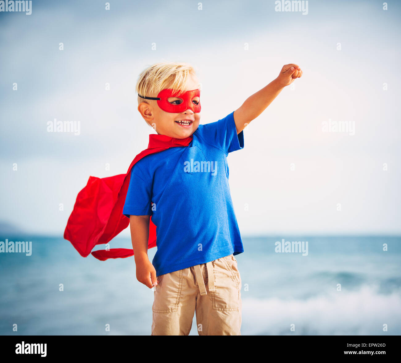 Super Hero Kid Stock Photo - Alamy