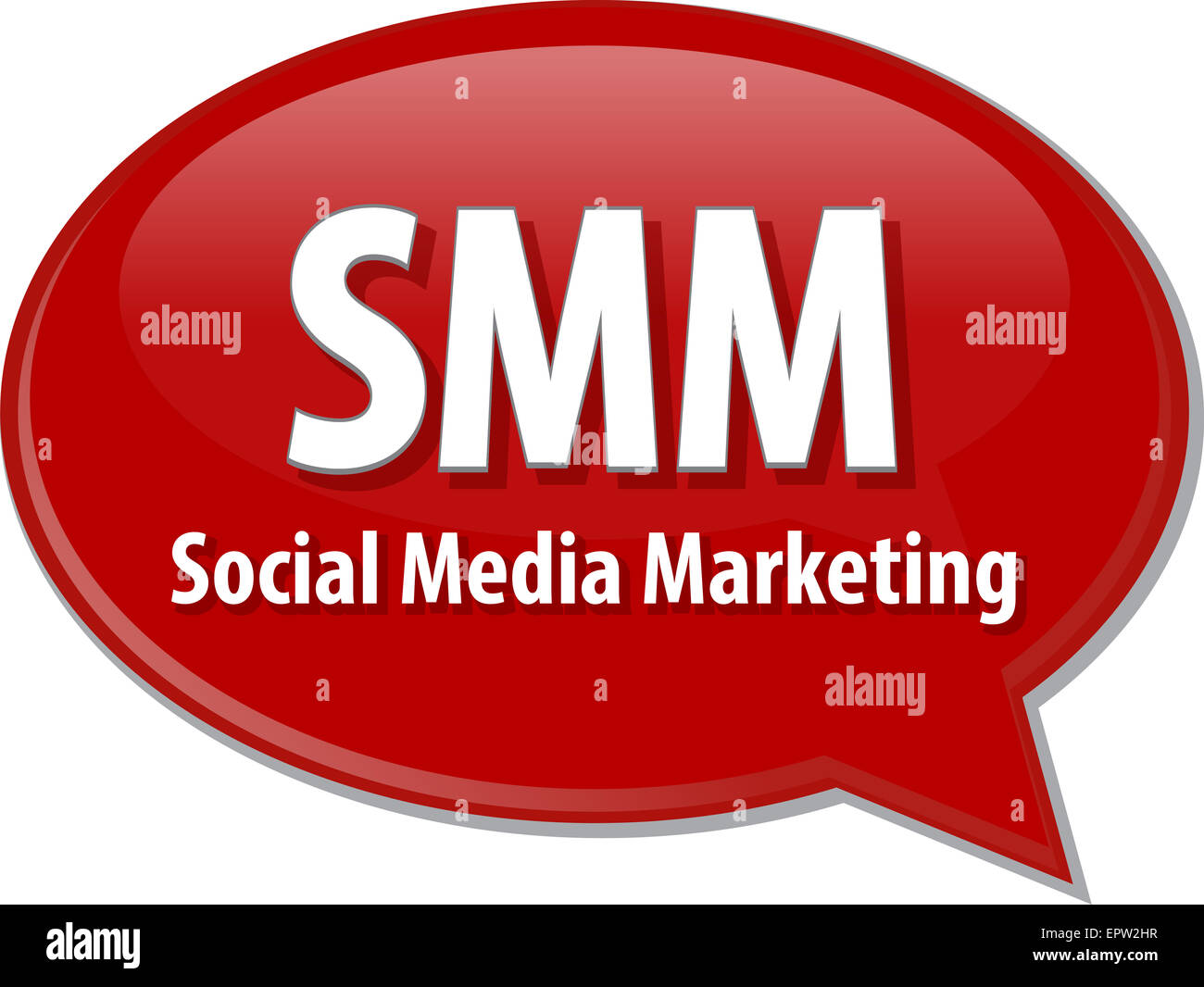 word speech bubble illustration of business acronym term SMM Social ...