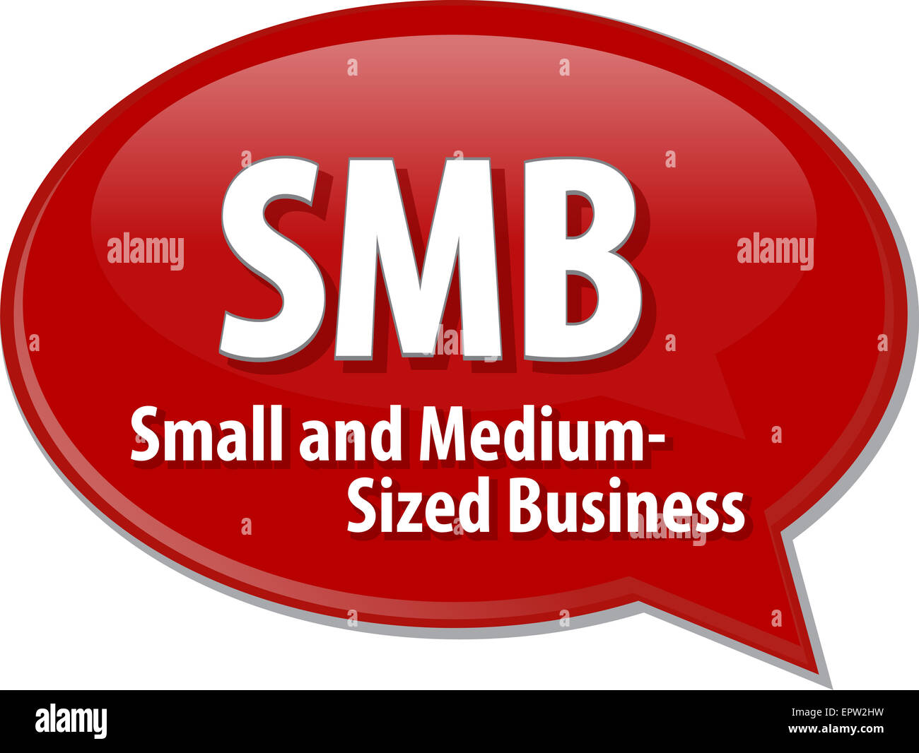 word speech bubble illustration of business acronym term SMB Small ...