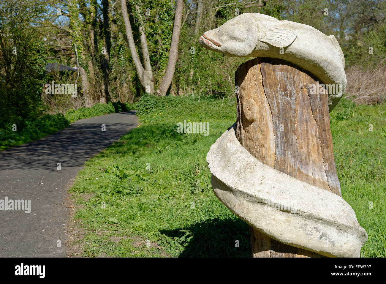 Troll Trail, Sculpture, Cycle Path, Newport, Isle of Wight, England, UK ...