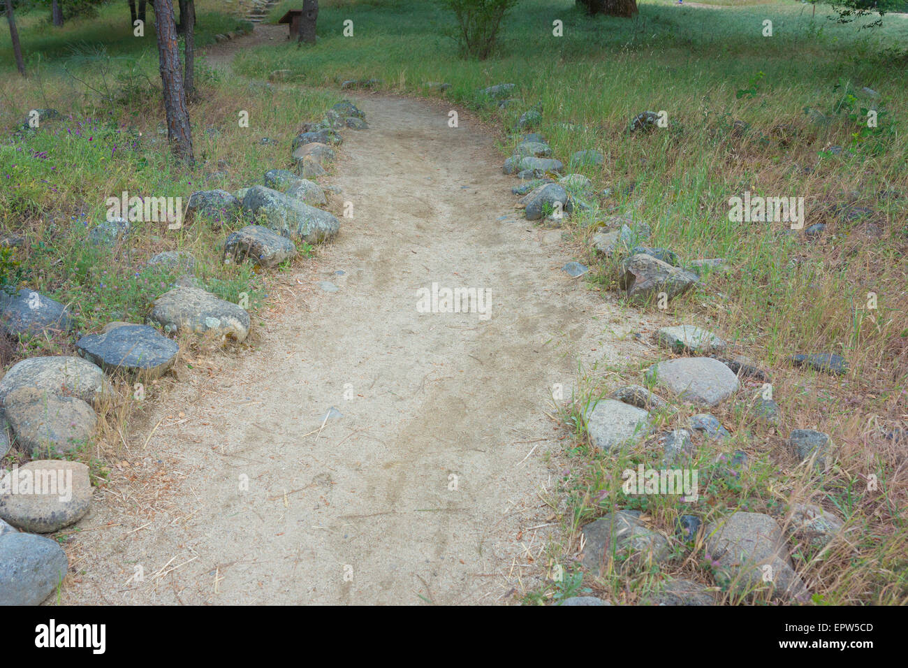 Rock lined trail through hi-res stock photography and images - Alamy